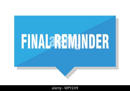 final notice blue square price tag Stock Vector Image & Art - Alamy