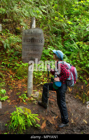 Wilderness sign, Selway-Bitterroot Wilderness, Nez Perce National ...