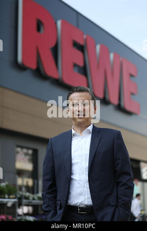 25 May 2018, Germany, Cologne: Lionel Souque, CEO of the Rewe Group ...
