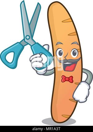 Barber baked bread character cartoon Stock Vector Image & Art - Alamy