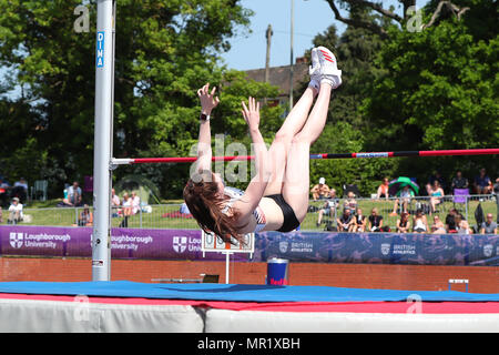 Emily Borthwick competing in the women’s high jump at the Muller Indoor ...