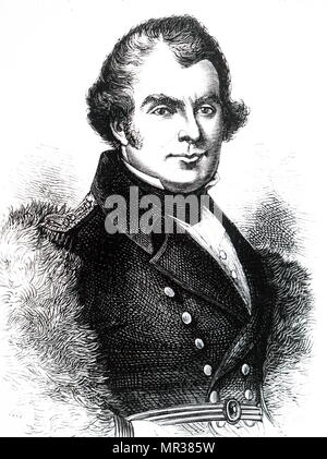 Illustration depicting Admiral Sir John Ross (1777-1856) a British ...
