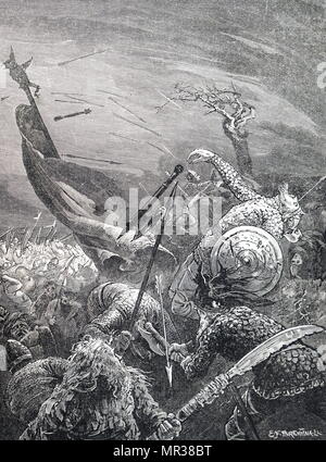 The death of Harold II or Harold Godwinson, c. 1022 - 1066, Battle of ...