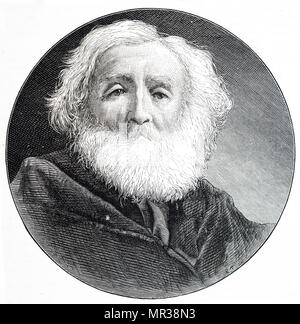 Illustrated portrait of Leopold von Ranke (1795-1886) German historian ...