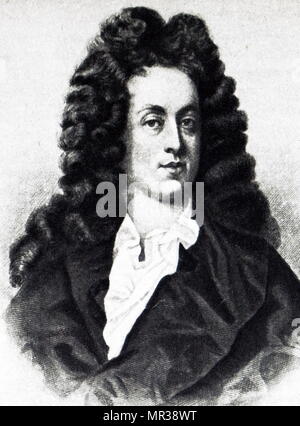 Portrait of Henry Purcell (1659-1695) an English composer. Dated 17th ...