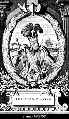 Portrait of Francisco Pizarro (c. 1478-1541) a Spanish conquistador who ...