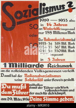 Poster of the Nazi Party for the Reichstag election on 20 May 1928. The ...