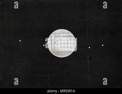 Engraving depicting the planet Jupiter. Dated 18th century Stock Photo ...