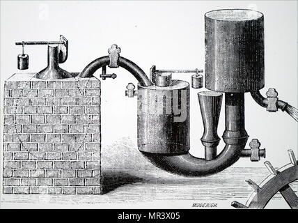 Papin's steam digester Stock Photo - Alamy