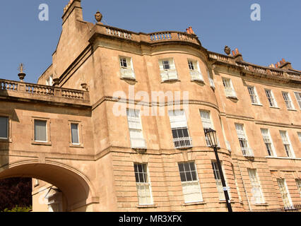 Lansdown Crescent Bath, Lansdown hill above Bath, Georgian Stock Photo ...
