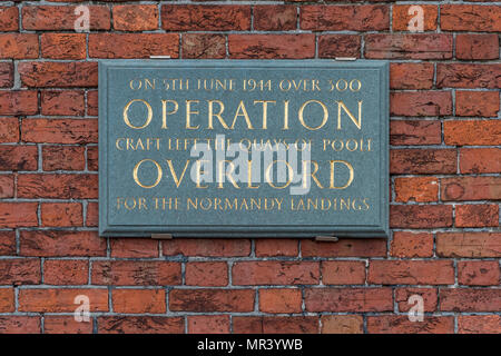 England, Dorset, Poole, Poole Harbour, Operation Overlord Memorial ...