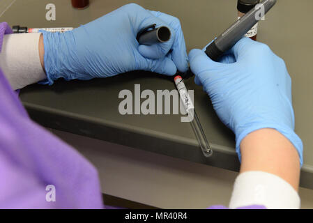 Airman 1st Class Kristen Lowder, a medical laboratory technician ...