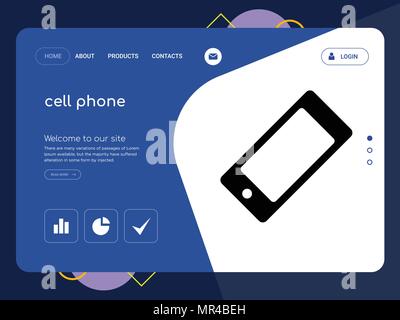 Quality One Page cell phone Website Template Vector Eps, Modern Web ...