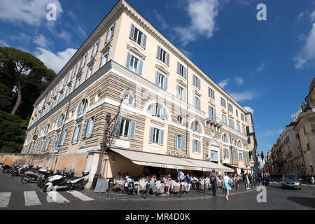 Rome Italy, Bar restaurant CANOVA Piazza del Popolo, people tourists ...