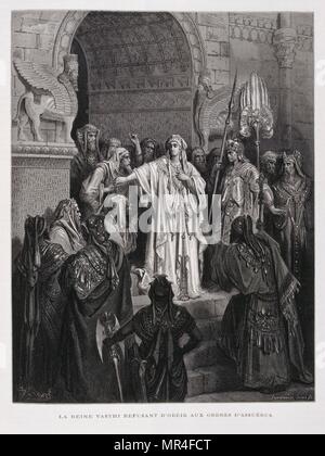 The banquet of the Persian King Ahasuerus and Vashti, Book of Esther ...
