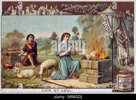 Leibig card depicting a bible scene: The tower of Babel. The Tower of ...