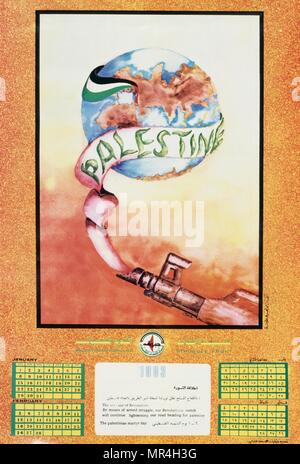 Palestine Liberation Organization (PLO) propaganda poster against the ...