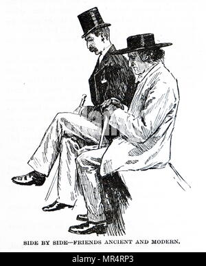 Engraving depicting Quakers attending a meeting in London. Quakers are ...