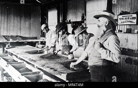 Photograph of the workings at the De Beers diamond mines founded by ...