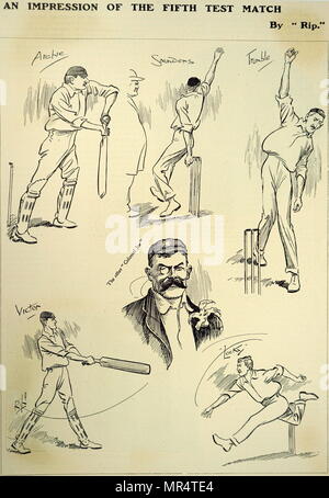 Cartoon depicting Archie MacLaren trying to put together a balanced ...