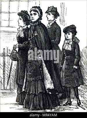 Illustration depicting a working-class family taking a trip to the ...