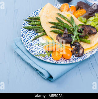 a High angle closeup of Omelette dish Stock Photo - Alamy