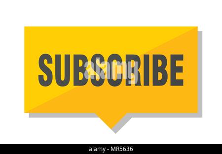 subscribe now yellow square price tag Stock Vector Image & Art - Alamy