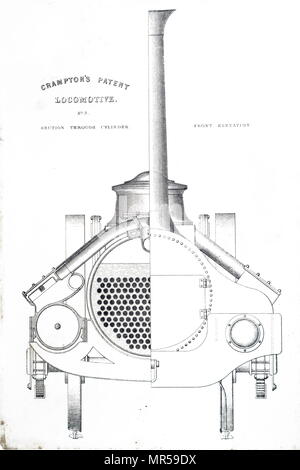 The patent from the Crampton express locomotive, designed by Thomas ...