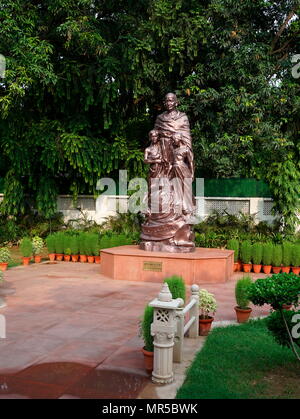 Photograph of the gardens of Mahatma Gandhi's last home in New Delhi ...
