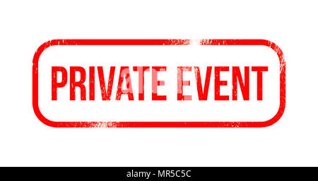 Private event sign or stamp on white background, vector illustration ...