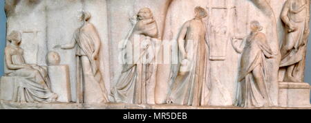 Apotheosis of Homer, 3rd-century BC, marble relief, by Archelaus of ...