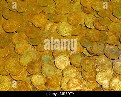 Fishpool treasure hoard, of medieval gold coins. found in Fishpool ...