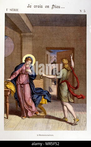 Illustration from the 'Grand Catechism for Families'. 1907. depicting ...