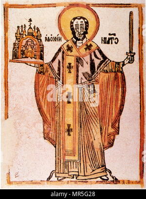 18th century Russian orthodox icon of the Archangel Michael. Tretyakov ...