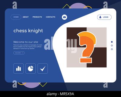 Quality One Page chess Website Template Vector Eps, Modern Web Design ...