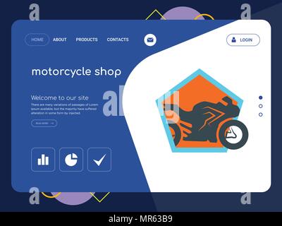 Quality One Page bike club Website Template Vector Eps, Modern Web ...