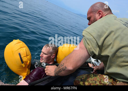 U. S. Army Paratrooper Lt. Col. Michael F. Kloepper, outgoing commander ...