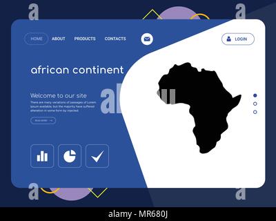 Quality One Page africa map Website Template Vector Eps, Modern Web ...