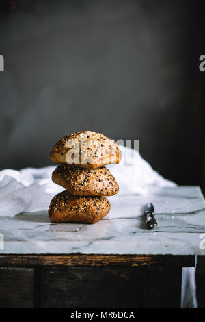 Freshly baked home made bread roll Stock Photo - Alamy