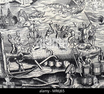 Engraving depicting a 16th century French vessel with a sternpost ...