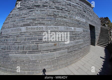 Snowdon Summit Visitor Centre & Train Station Stock Photo - Alamy