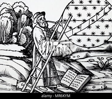 Illustration from the Bible depicting "Genesis 28:12" Jacob's dream ...