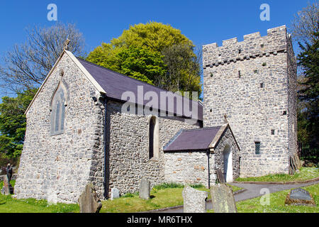 St Illtyd's Church, Ilston. A restored medieval church with Dark Age ...