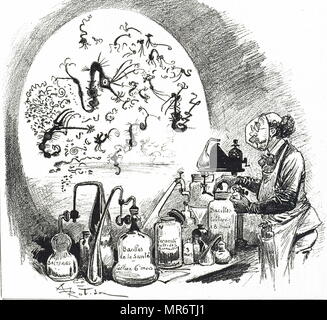 scientist in laboratory cartoon illustration Stock Photo - Alamy