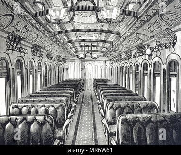 Engraving depicting the first train on the Stockton and Darlington ...