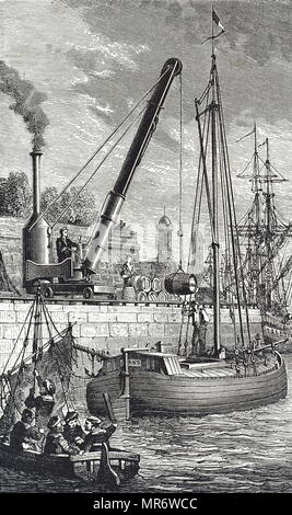 Steam Powered Crane, 19th Century Stock Photo - Alamy