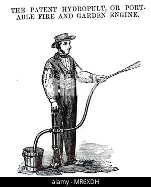 19th century, fire fighting pump, fire brigade of London, steam pump ...