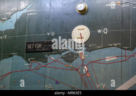 World War 2 D-Day map room in Southwick House, UK Stock Photo - Alamy