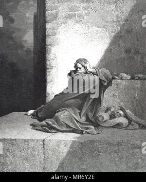 Engraving depicting Baruch, friend, companion and scribe of the Prophet ...