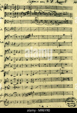 Wolfgang Amadeus Mozart 's Symphony No. 40, Molto Allegro in G moll, KV ...